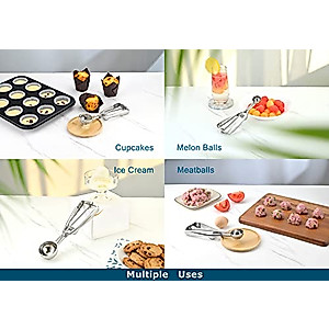 Solula Professional 18/8 Stainless Steel Medium Cookie Scoop, Size 40