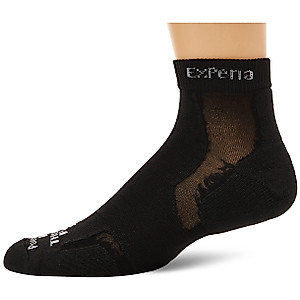 thorlos mens Xcmu Thin Cushion Running Low Cut athletic socks, Black, X-Large US
