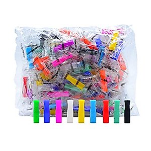 100pcs Straws Tips Reusable Silicone Straws Covers Food Grade Silicone Mouth Pieces Single Wrapped 6MM Outer Diameter Straws Tips Covers Silicone Tips for Metal Straws Stainless Steel Straws