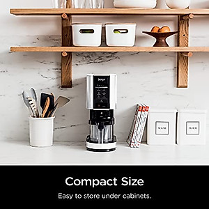 Ninja NC301 CREAMi Ice Cream Maker, for Gelato, Mix-ins, Milkshakes, Sorbet, Smoothie Bowls & More, 7 One-Touch Programs, with (2) Pint Containers & Lids, Compact Size, Perfect for Kids, White