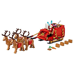 LEGO Santa's Sleigh - Building Toys for Kids, Boys & Girls, Ages 9+ - Indoor Christmas Decorations for Home W/Santa Claus Figurine & Reindeer - Gifts for Boys & Girls - 40499