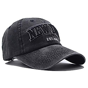 Women &Men New-York Letter Baseball Cap - Vintage Washed Denim Twill Dad Hat for Women Men