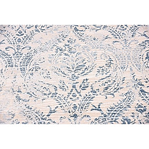 Unique Loom Paris Collection Pastel Tones Traditional Distressed Blue Runner Rug (2' 7 x 10' 0)