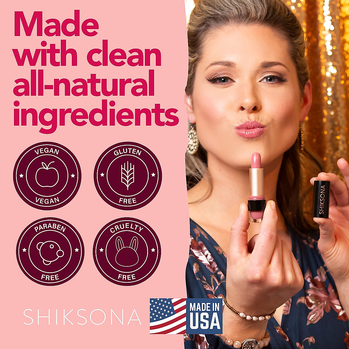 ShikSona Savvy Smokeshow | Vegan, Creamy, Full Coverage Matte Lipstick in a Timeless, Deep Bold Pink shade (with Blue Undertone)