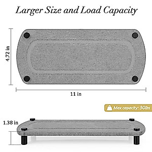 Ozzptuu Sink Caddy Instant Dry Kitchen Sink Organizer Sponge Holder for Kitchen Sink Diatomaceous Pedestal Stand Riser with Stainless Steel Feet Protection for Modern Home (Grey)