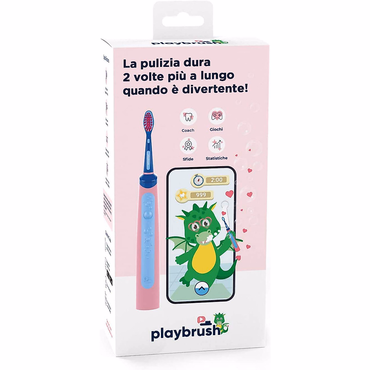 Playbrush Smart Sonic Kids Electric Toothbrush (Blue/Pink)