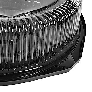 8" Cake Container - Circular 11" Black - Deep Base - 4 1/2" Tall - 50/Case