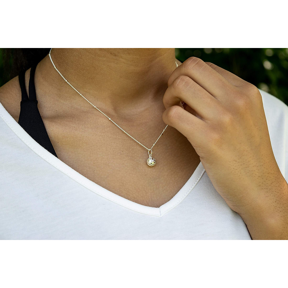 Chelsea Charles CC Sport Volleyball Charm Necklace - Silver