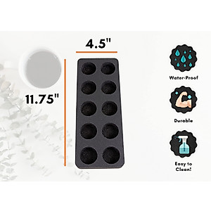 Polar Whale 2 Coffee Pod Storage Organizers Tray Drawer Insert for Kitchen Home Office Waterproof 4.5 X 11.75 Inches Holds 10 Compatible with Keurig K-Cup Made In The USA