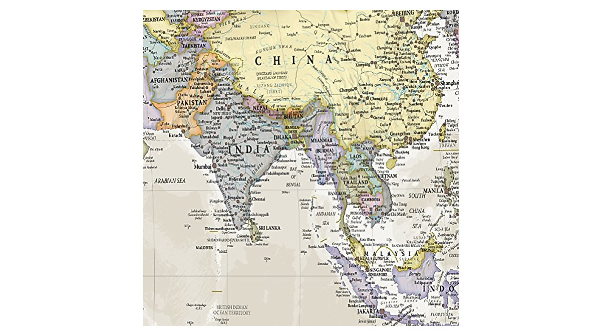 Giant World Map - Large Laminated Political Map for Classroom & Home