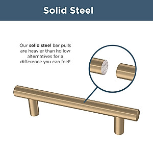 Franklin Brass Bar Cabinet Pull, Champagne Bronze, 3-3/4 in (96mm) Drawer Handle, 10 Pack, BAR096Z-CZ-B