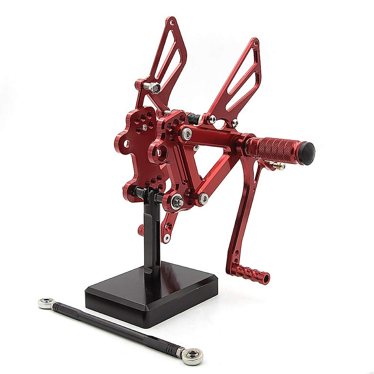 CNC ZX7R 91-03 Motorcycle Adjustable Rearsets Foot Pegs Footpeg Shift Pedal Compatible with Ninja ZX-6R ZX6R 1995-1997, Ninja ZX7R ZX750 ZX-7R ZX-7 1991-2003, ZX-9R ZX9R 1994-1997 Red