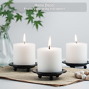 TRIRITE White Pillar Candles Set of 6,Unscented Pillar Candles Bulk-3x3 inch,210 Hours Long Burning Smokeless Pillar Candles, Perfect for Wedding,Parties, Spas, Home Gatherings and Dinner