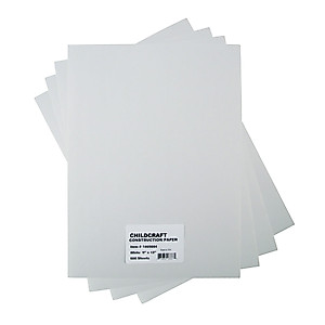 Childcraft Construction Paper, 9 x 12 Inches, White, 500 Sheets - 1465884
