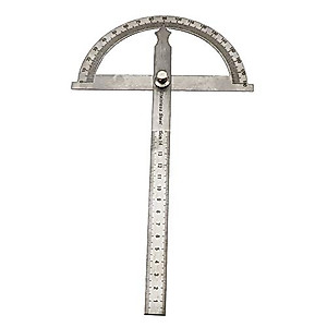Sipery Angle Finder Protractor 0-180 Degrees Stainless Steel Goniometer Ruler with Swing Arm Measuring Ruler Tool (arm measuring 150mm/6inch)