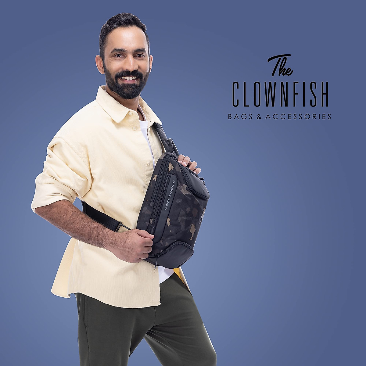 The Clownfish Unisex Waterproof Anti -Thief Password Zipper Lock Crossbody Bag With Usb Charging Chest Bag Shoulder Bag Sling Bag, Grey