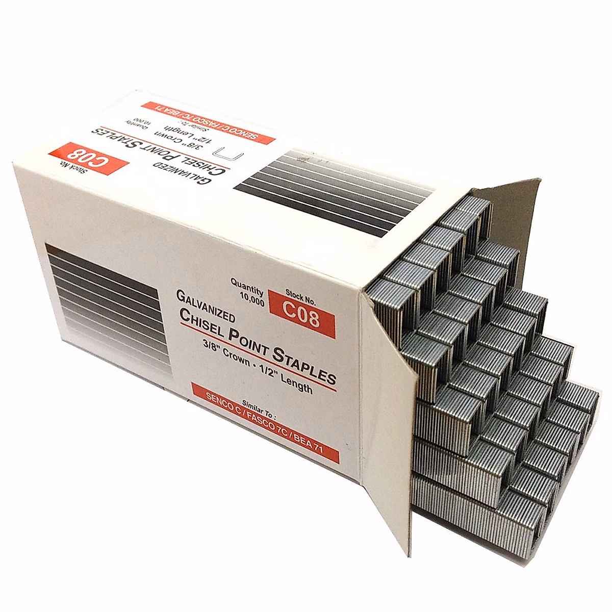 Spot Nails C08 Upholstery Fine Wire Staple 22 Gauge 3/8 Crown X 1/2 Leg (7108)