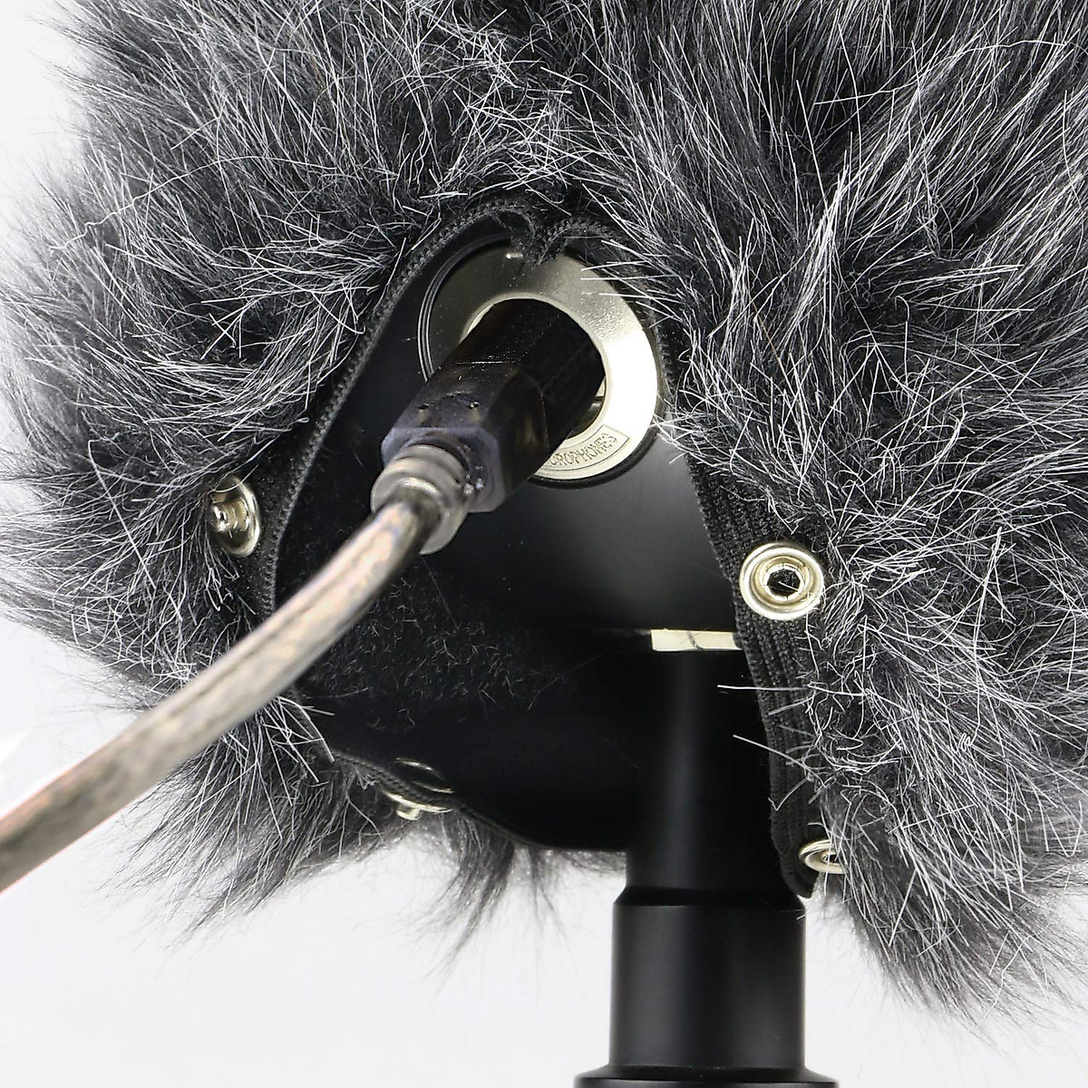 YOUSHARES Furry Windscreen Muff - Customized Pop Filter for Microphone, Deadcat Windshield Wind Cover for Improve Blue Snowball iCE Mic Audio Quality (Grey)