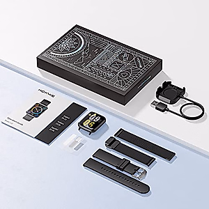 Hommie Smart Watches for Men, 1.69" HD Touch Screen Fitness Tracker IP68 Waterproof Smartwatch with Heart Rate Monitor, Blood Oxygen, Pedometer, Compatible with Android iPhone iOS