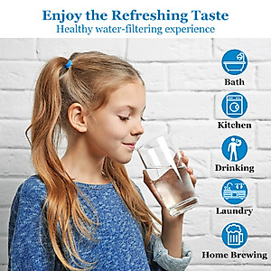 Vegebe 1-5 Stage 50 GPD RO Water Filter Set Replacement Fit for APEC Reverse Osmosis System (1/4" Output)