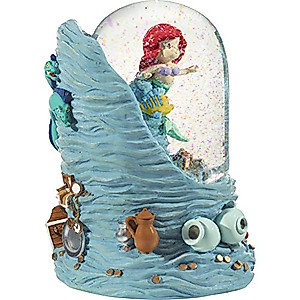 Precious Moments 201114 Disney Showcase The Little Mermaid Sea Treasures Ariel Resin/Glass Musical Snow Globe