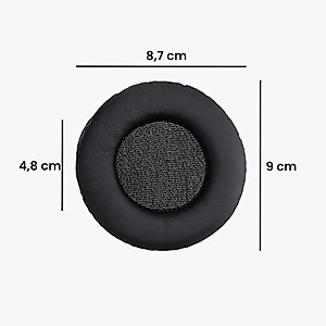 kwmobile Ear Pads Compatible with Pioneer HDJ-1000/HDJ-2000/HDJ-1500 Earpads - 2X Replacement for Headphones - Black