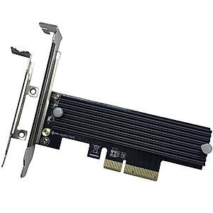 Bejavr M.2 NVME to PCIe 3.0/4.0 x4 Adapter, NVME/AHCI SSD to PCIe Expansion Card with Aluminum Heatsink Solution, Supports PCI-Express X4 X8 X16 Slots