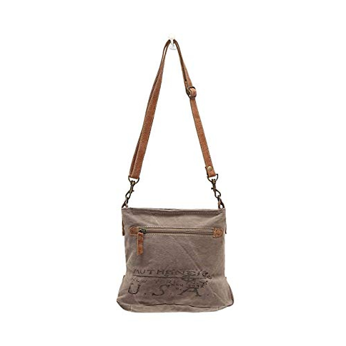 Myra Bags Ferris Wheel Upcycled Canvas Crossbody Bag S-1034