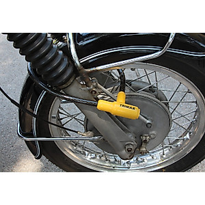 Trimax TQ1532 Trimaflex Integrated Keyed Cable Lock, Yellow / Black, (32" Length x 15mm)