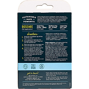 ALZOO Flea & Tick Squeeze-On for Dogs, Helps Repel Fleas, Ticks & Mosquitos, Up to 3-Months Protection, 100% Plant-Based Active Ingredients, Water-Resistant, 3 EZ-On Applicators Per Pack