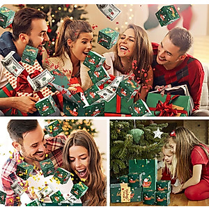 Surprise Box Gift Box for Money, Surprise Gift Box Explosion,Pop Out Money Gift Box,Pop Up Money Box for Cash Gift,Seeroze Surprise Gift Box Christmas,Surprise Gift Box Set (Christmas,12 Pages green)