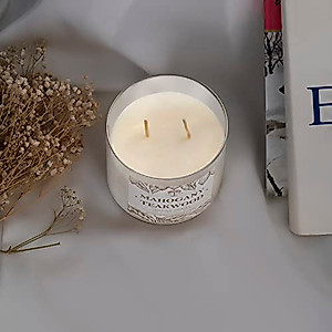 Mahogany Teakwood Candles,Scented Candles with 2 Wicks,Chirtmas,Birthday Gifts for Women,Men,Girlfriend,Boyfriend,14.5oz