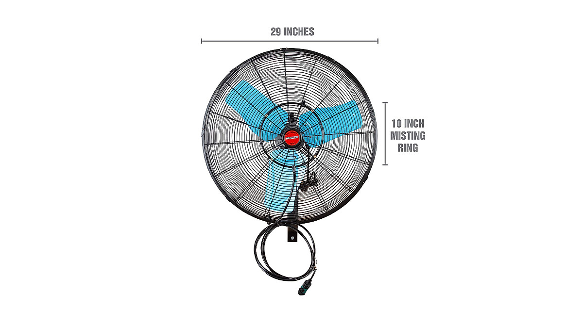 OEMTOOLS 24" Oscillating Wall-Mount Misting Fan