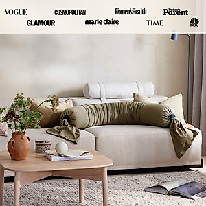 bbhugme Adjustable Pregnancy Pillow – Full Body Support for Side Sleeping - Adjustable Firmness and Shape - Supports Back, Legs, Belly, HIPS for Pregnant Women - Removable Cover - Dusty Olive