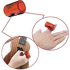 2Pcs Guitar Ukulele Sand Shaker Hammer Rhythm Ring Fun Finger Bell Mandolin Banjo Fluorescent Green ABS Handbells Drum Tap Keyboard Percussion Instrument (Random Color)