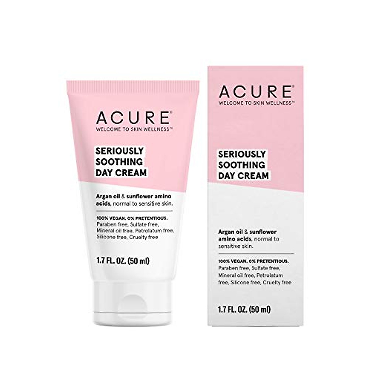 Acure Seriously Soothing Starter Kit - 100% Vegan & For Dry to Sensitive Skin, Includes Cleansing Cream, Cloud Cream, & Day Cream, Serum Stick & Blue Tansy Night Oil, 5 Count