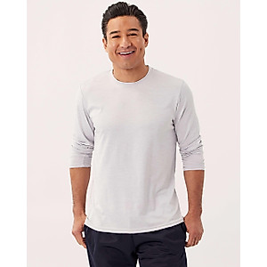 Real Essentials 4 Pack Mens Long Sleeve Shirts T-Shirt Fishing Athletic Workout Hiking UV UPF SPF Sun Protection Work Quick Dry Dri Fit Gym Tee Shirt Active Running Sport Tops Camisas Construction