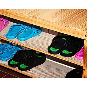 Shelf Liners for Kitchen Cabinets 15 Inch Wide X 20 Ft No Slip Waterproof Cabinet Drawer Shelves Liner Non Adhesive Clear Liner for Refrigerator Pantry Cupboard Closet Kitchen Bathroom