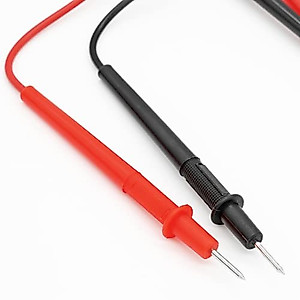 Waziaqoc 1 Pair Banana Plug Multimeter Probe Test Lead Cable, 1000V, Length 60cm, Black & Red