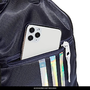 adidas Alliance Sackpack (12L) Lightweight Athletic Small Drawstring Team Sports Workout Bag Discontinued, Shadow Navy/Snowglobe/Dash Grey, One Size