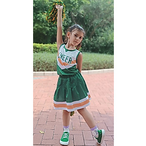 KAKALVER cheerleader costume for girls cheerleader outfit for Halloween Dress Up Cheerleader Gifts