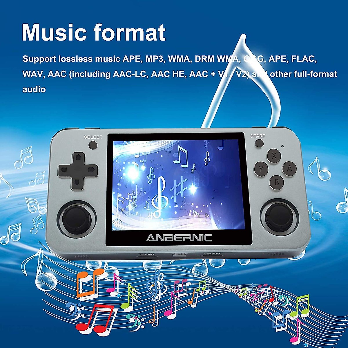 hemistin RG350m Handheld Game Console with 16G Memory, 3.5 Inch IPS Screen 2500MAH Battery Preload 5000 Games Opendingux System Gifts (Chinese and English Version) (Titanium + 32G TF Card)