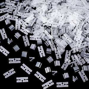 HINZIC 300Pcs Plastic Balloon Clips Ties H Shape+V Shape for Sealing, Balloon Ties Bulk Buckles Tool for Wedding Prom Engagemenr Valentines School Birthday Party Decoration