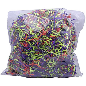 Stephanie Imports Made In USA 3-Ply Crinkle Cut Shredded Paper 2 lbs (Trick or Treat Halloween Blend)