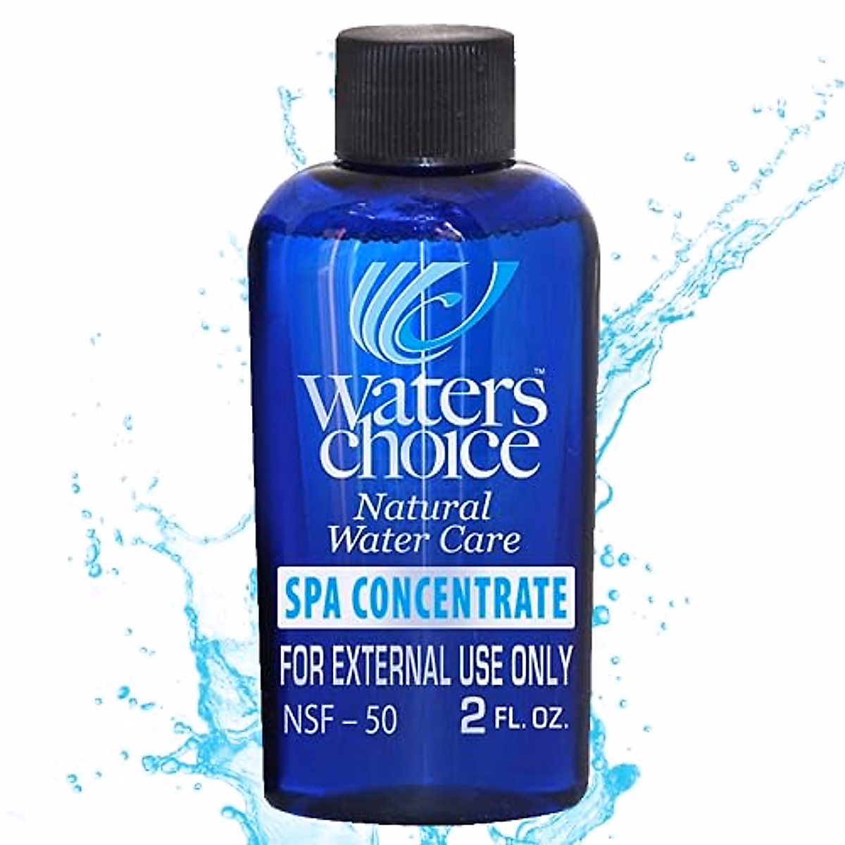 Waters Choice 2 oz. Enzyme Concentrate-6 Month Supply, All-Natural Spa Water Care, Hot Tub Cleaner, Premium Water Care Treatment, No Harsh Spa Hot Tub Chemicals, Gentle on Eyes, Hair and Skin
