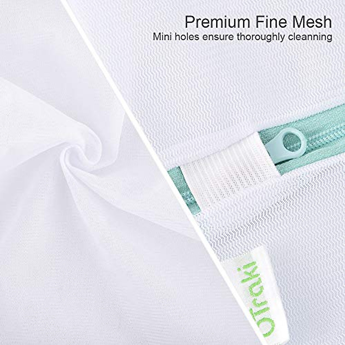 OTraki Mesh Laundry Bag for Delicates 2 Pack Garment Wash Bag 24 x 32 inch Zippered Large Washing Machine Bags for Sweater Dirty Clothes Washer Dryer Net Protector Travel College Dorm Organizer