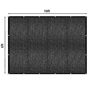 HUOMI 50% Shade Cloth for Plant Black with Grommets,10x6FT Garden Shade Cloth Sunblock Netting for Vegetable,Greenhouse