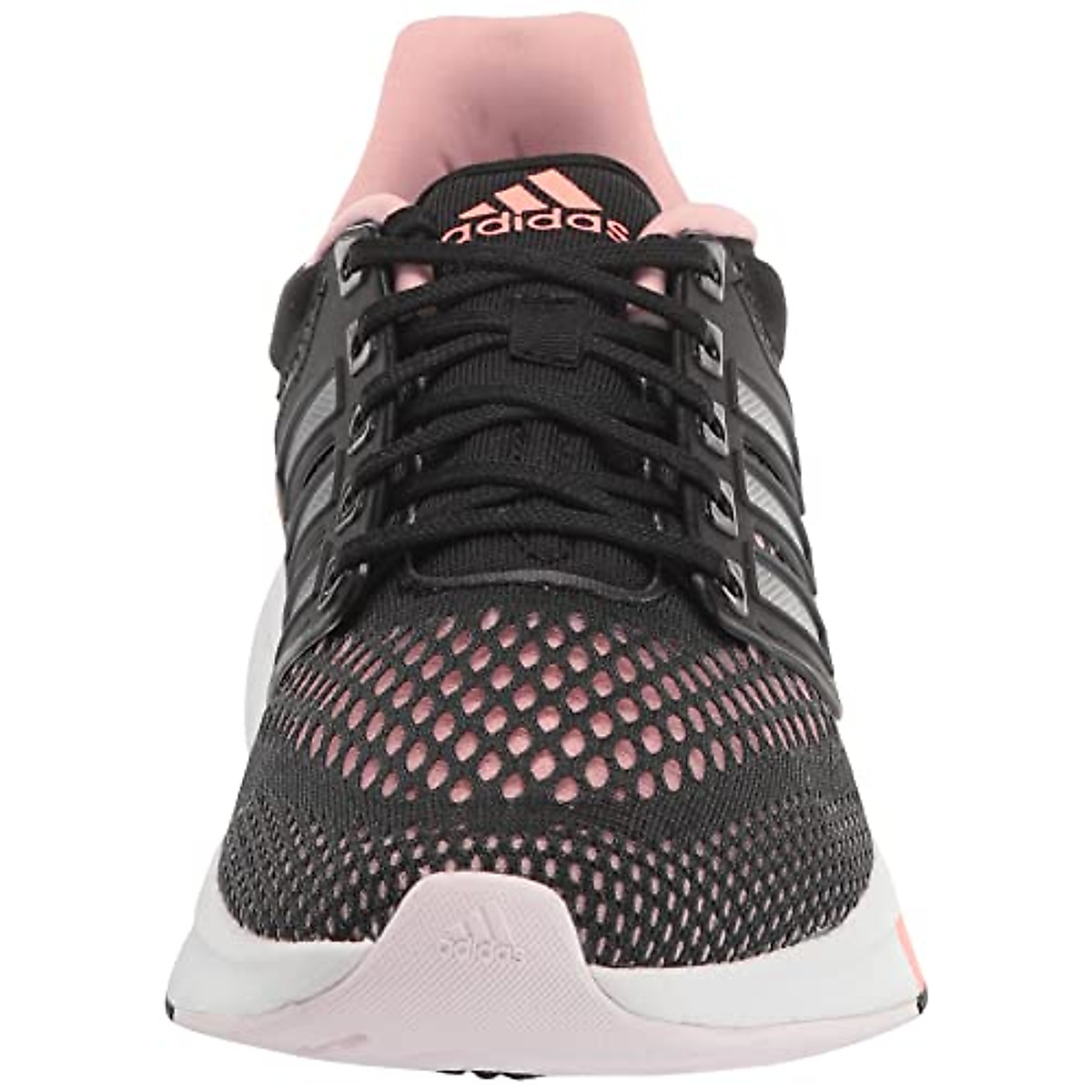 adidas Women's EQ21 Running Shoe, Core Black/Grey Six/Wonder Mauve, 8