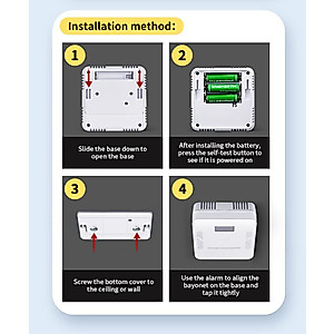 Carbon Monoxide Detectors, Portable Smart Combination Carbon Monoxide and Smoke Alarm,CO Alarm with Test Button Large LCD Display,Battery Operated