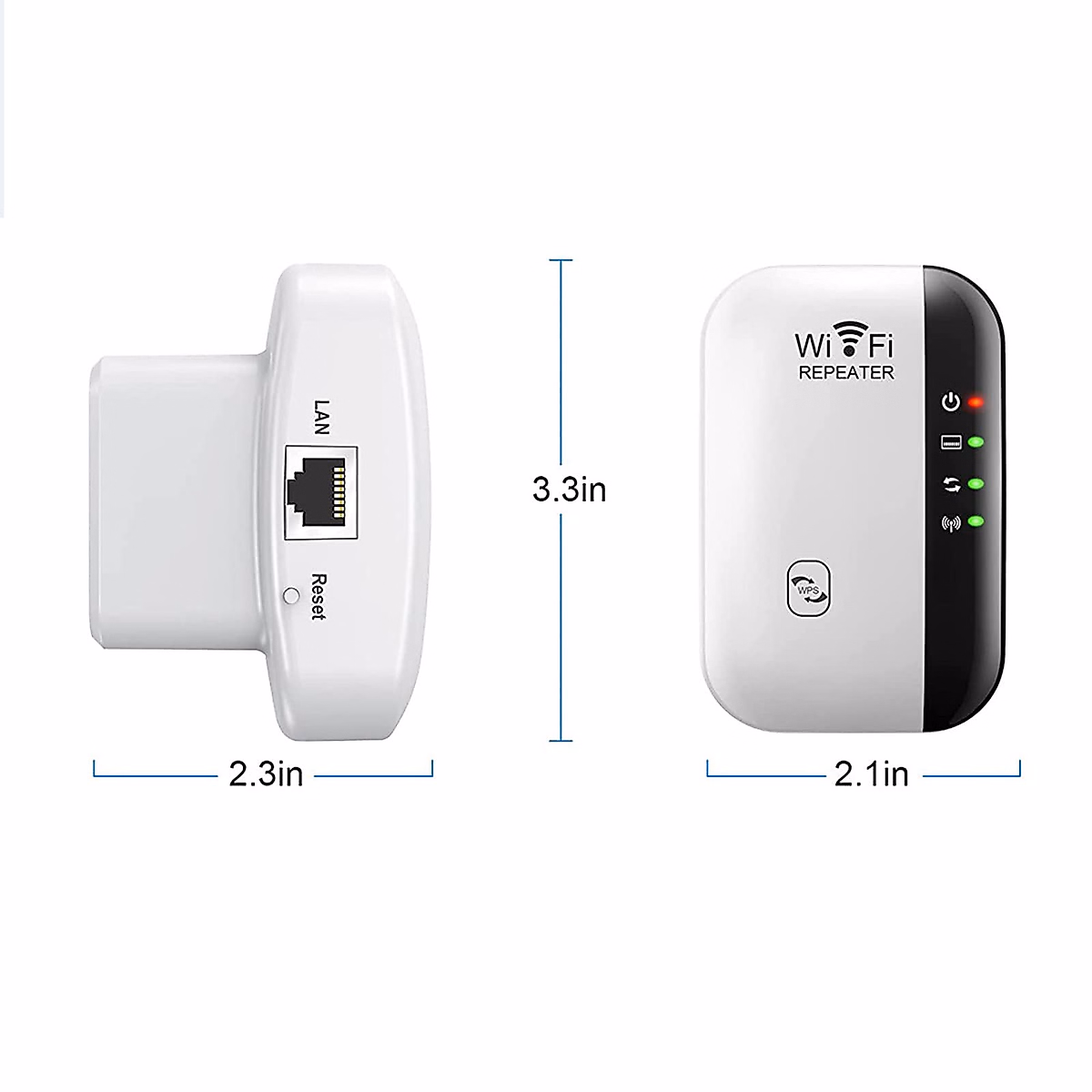 300Mbps WiFi Extender Signal Booster, Wireless Dual-Band Network Repeater, with Ethernet Port, 1-Tap Setup Access Point,Covers Up to 2640 Square Feet, WiFi Range Extender